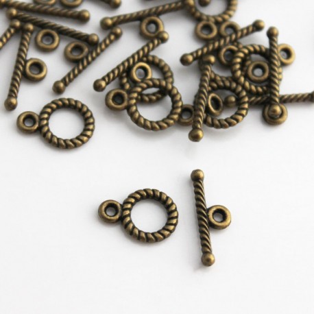Bronze Tone Small Toggle Clasps | Jewellery Making Supplies Ireland